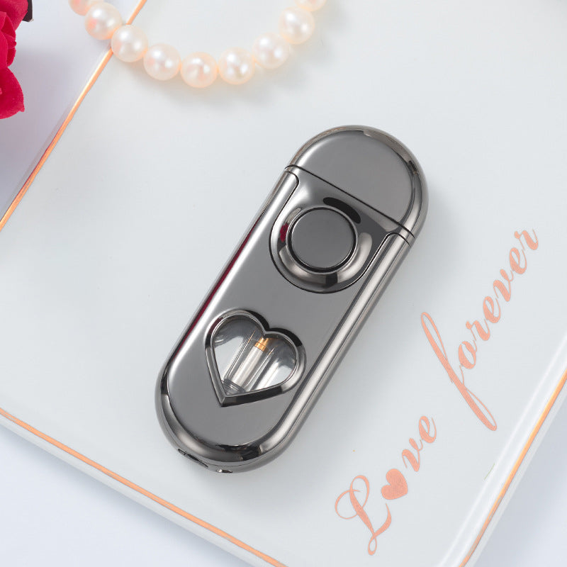 Gradient Color See-Through Heart Double Flame Lighter – Gotgool