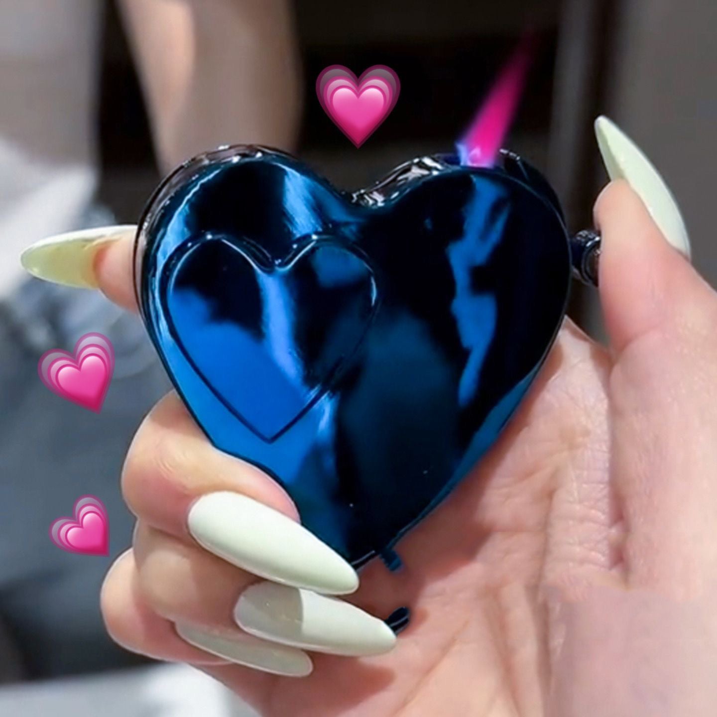 Heart-shaped lighter two modes refillable & rechargeable electronic li ...
